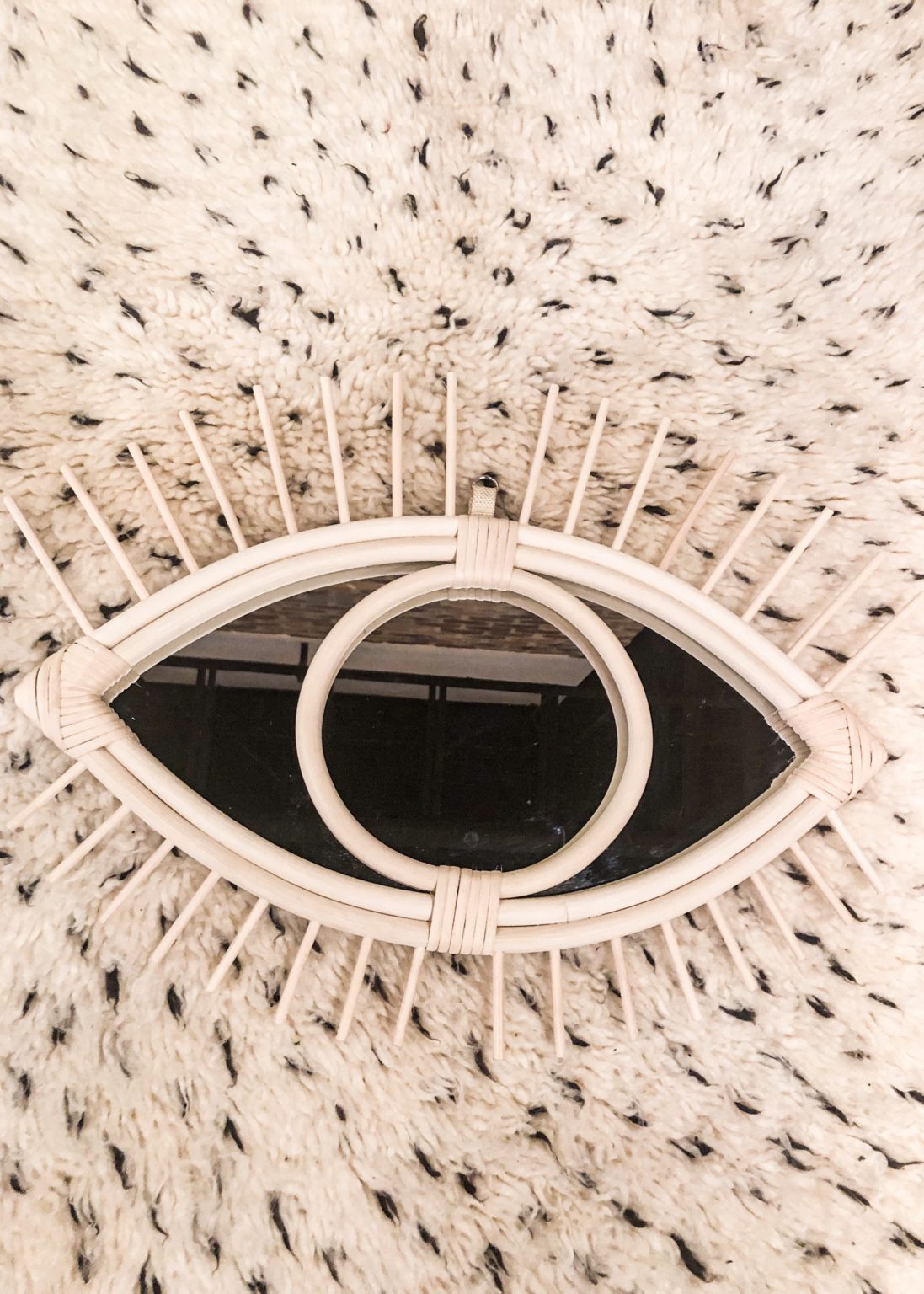 Handmade Rattan Eye Mirror (Large) | Souk and Soul